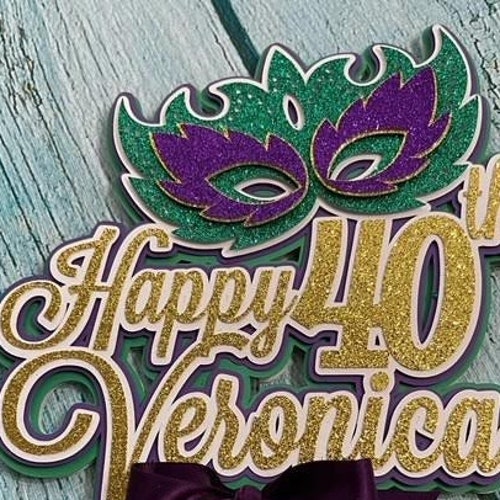 Masquerade Cake Topper Carnival Cake Topper Mask Party | Etsy