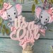 Girl Elephant Centerpiece, Girl Elephant Baby Shower, Elephant ...
