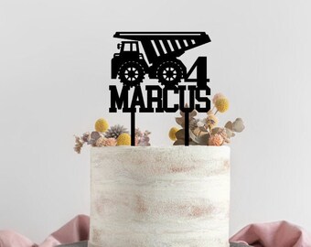 Excavator Birthday Cake Topper - Etsy