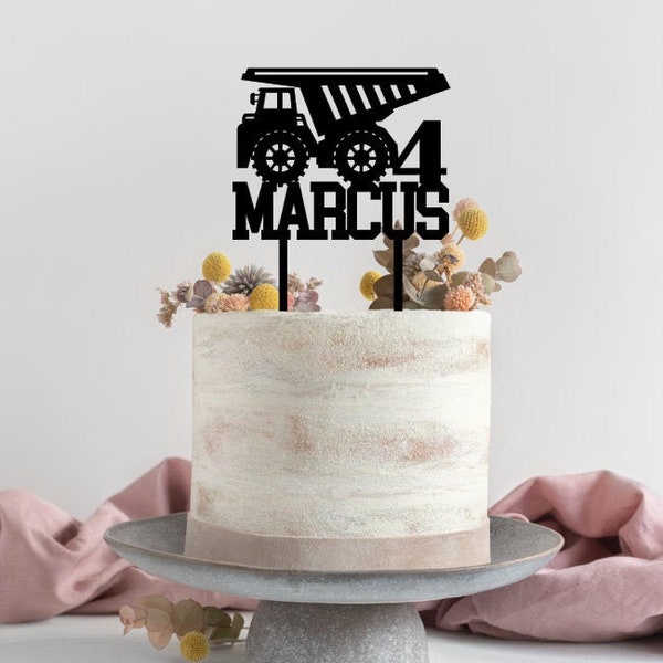 Excavator Birthday Cake Topper - Etsy