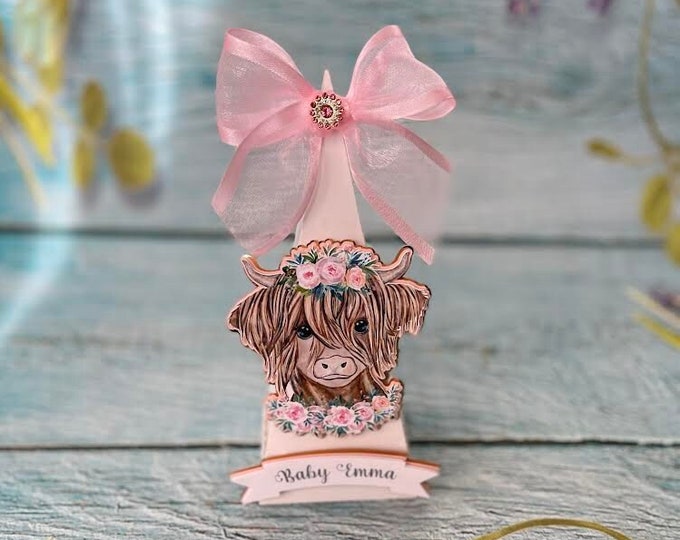 Boho Cow Favor Box, Highland Cow Baby Shower, Cow Party Decoration, Cow ...