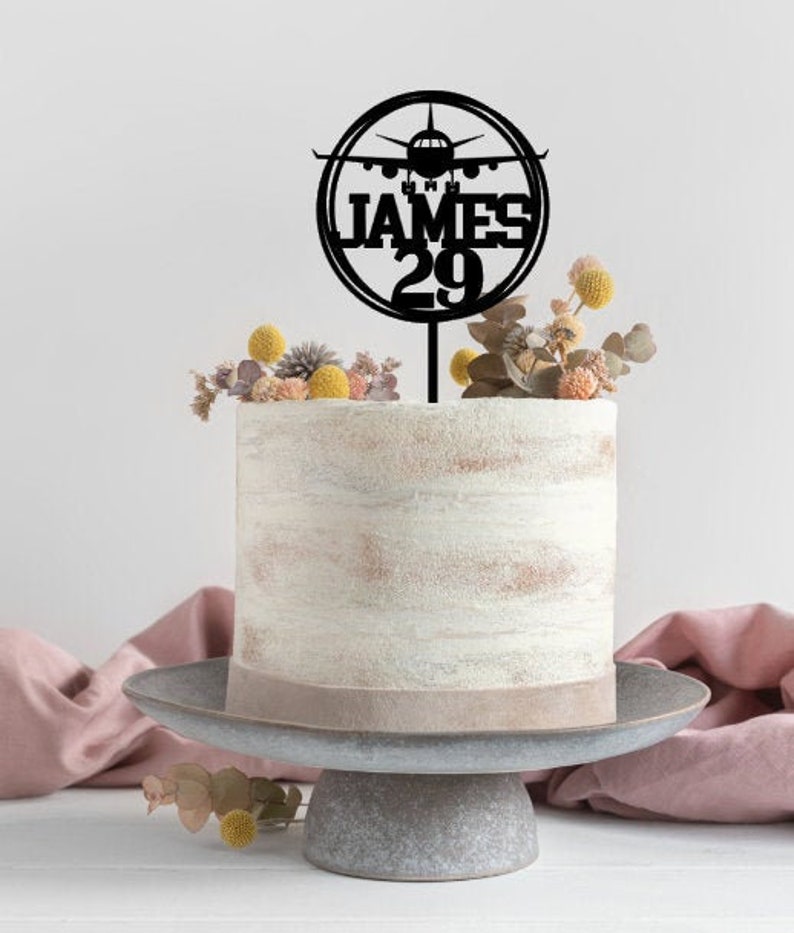 Airplane Cake Topper Aviation Pilot Cake Topper Flying | Etsy