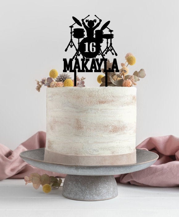 Girl Drummer Cake Topperboy Drummer Cake Topper Drum Cake | Etsy