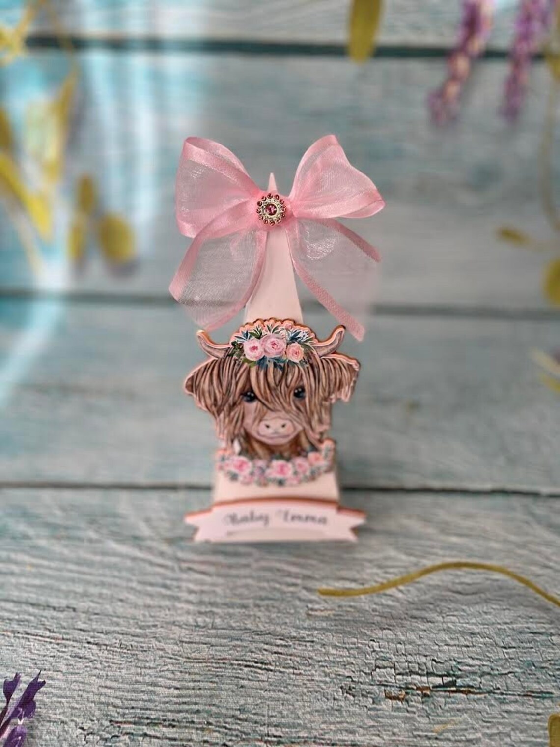 Boho Cow Favor Box Highland Cow Baby Shower Cow Party - Etsy