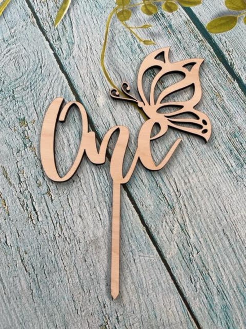 One Cake Topper First Birthday Cake Topper Butterfly Cake | Etsy
