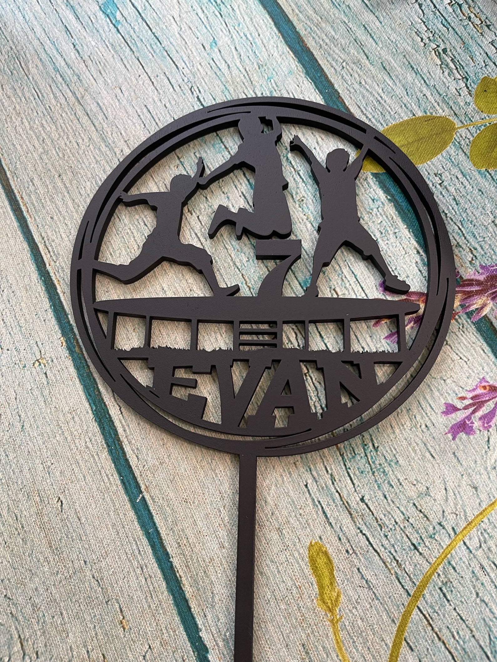 Trampoline Cake Topper Personalized Cake Topper Jumping Cake - Etsy