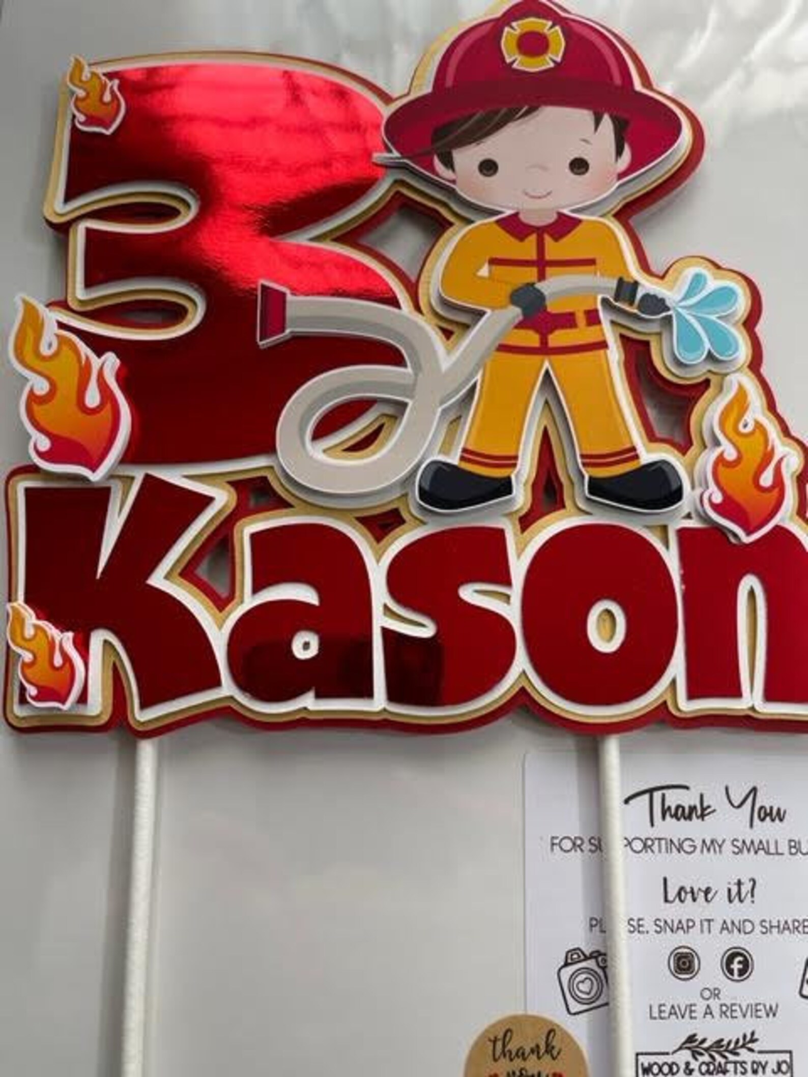 Fireman Cake Topper Firefighter Topper Fireman Party Decor - Etsy