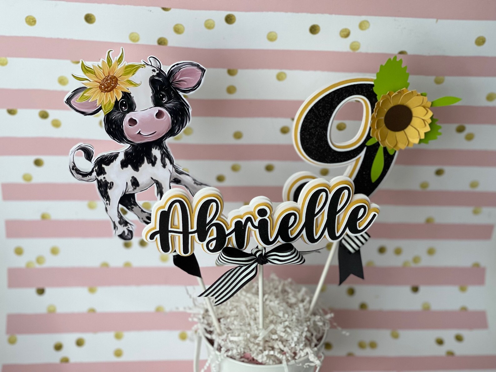 Farm Centerpieces Farm Party Table Little Cow Centerpiece - Etsy