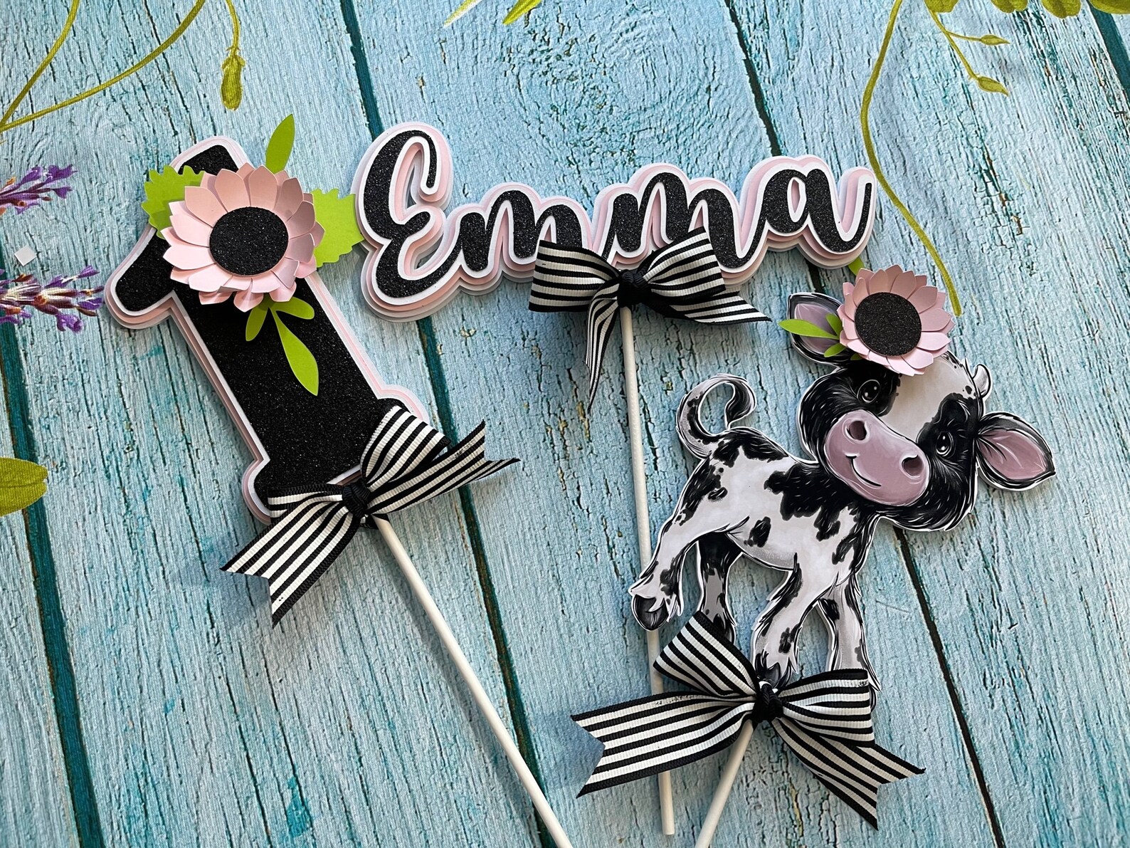 Farm Centerpieces Farm Party Table Little Cow Centerpiece - Etsy
