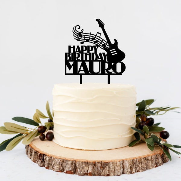 Guitar Cake Topper - Etsy