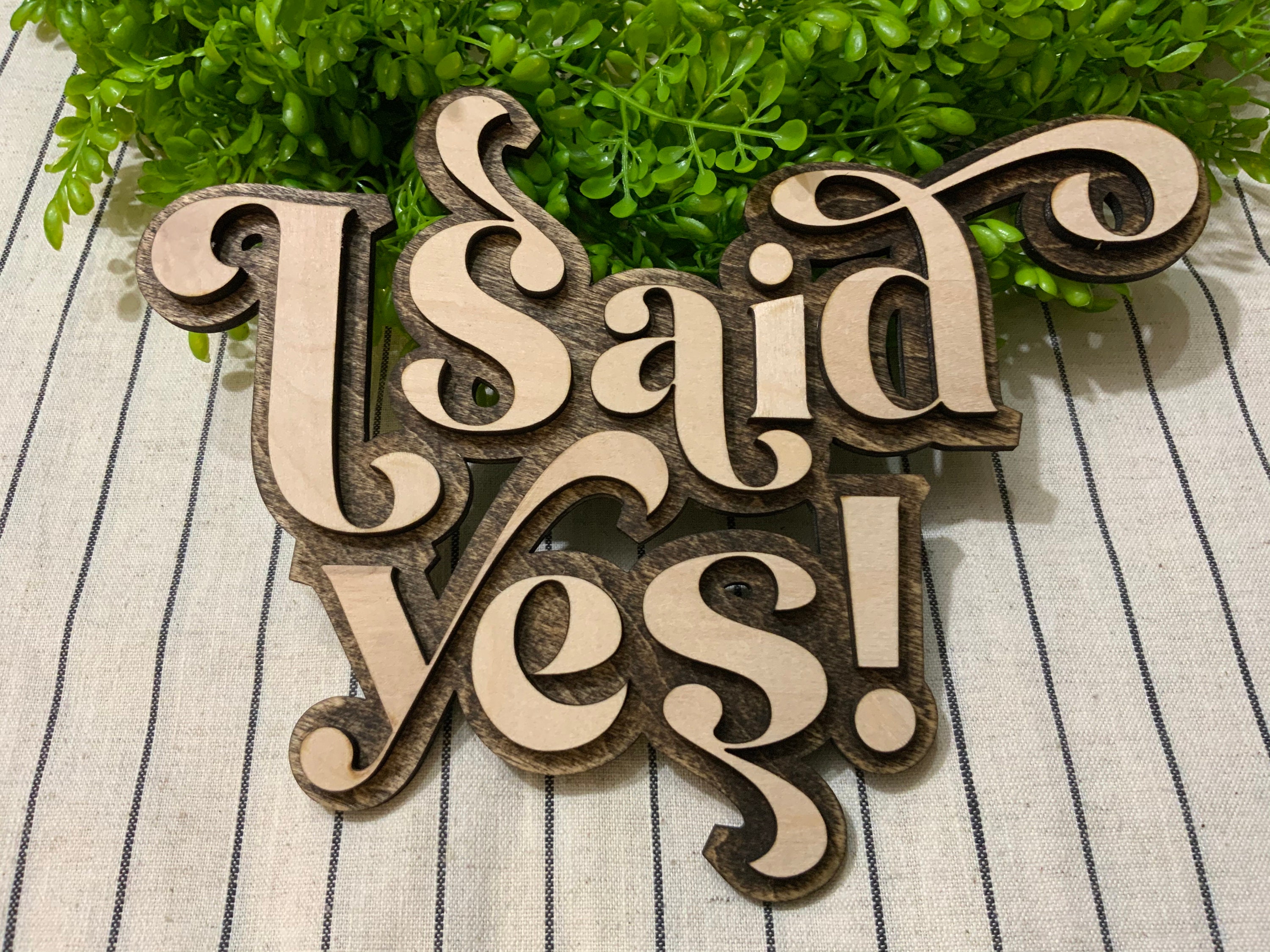 I Said Yes Said YES Sign Engagement Sign Engaged Party - Etsy UK
