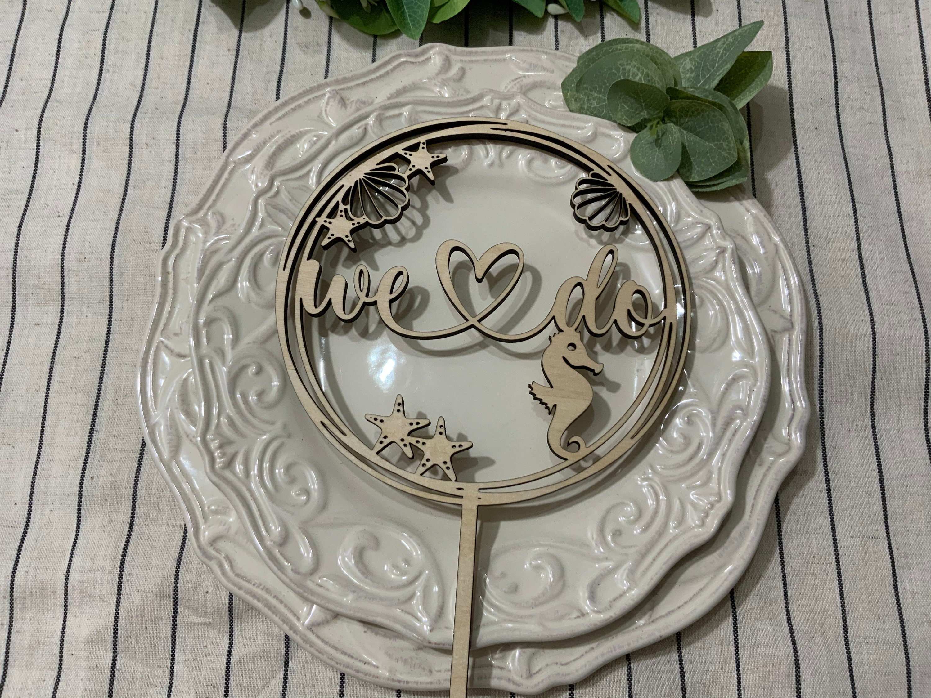 We Do Cake Topper Beach Theme Cake Topper Beach Wedding Cake - Etsy