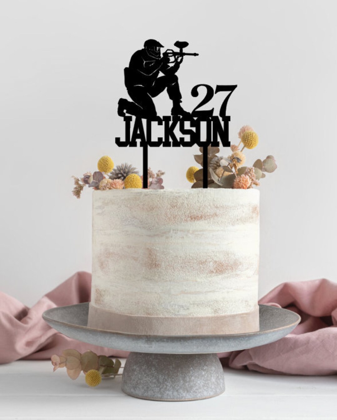 Paintball cake topper, paintball party decoration, Paintball birthday ...