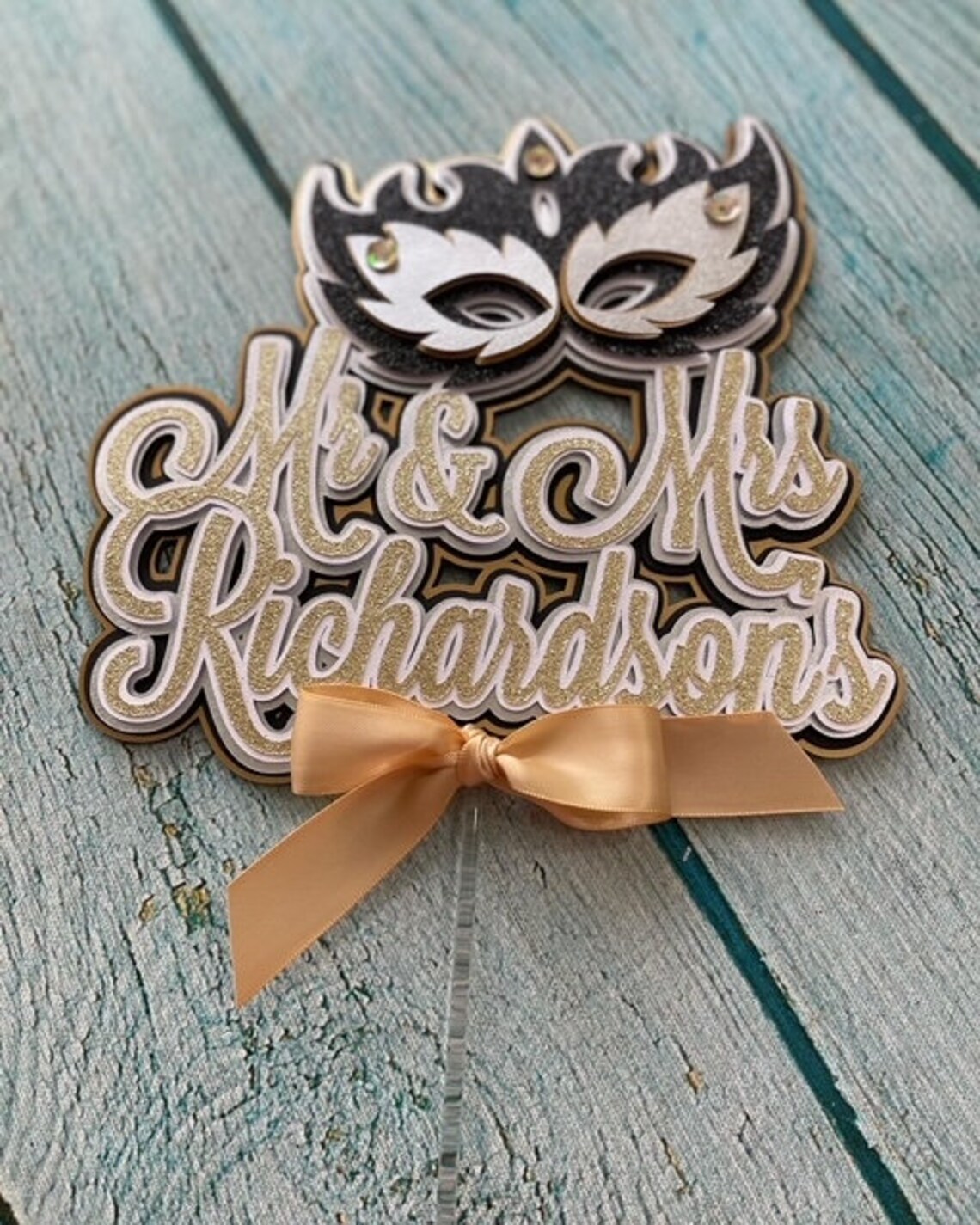 Masquerade Cake Topper Carnival Cake Topper Mask Party | Etsy