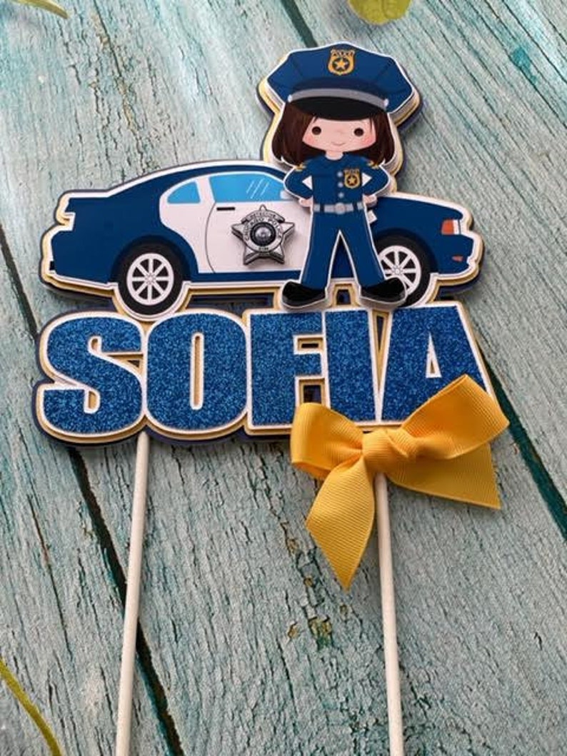 Police Cake Topper Policeman Topper Cops Party Decoration - Etsy