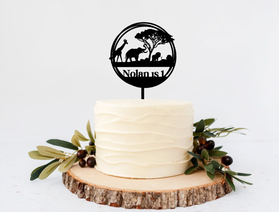 Safari Cake Topper, Safari Party, Safari Birthday Decor, Wood Safari ...