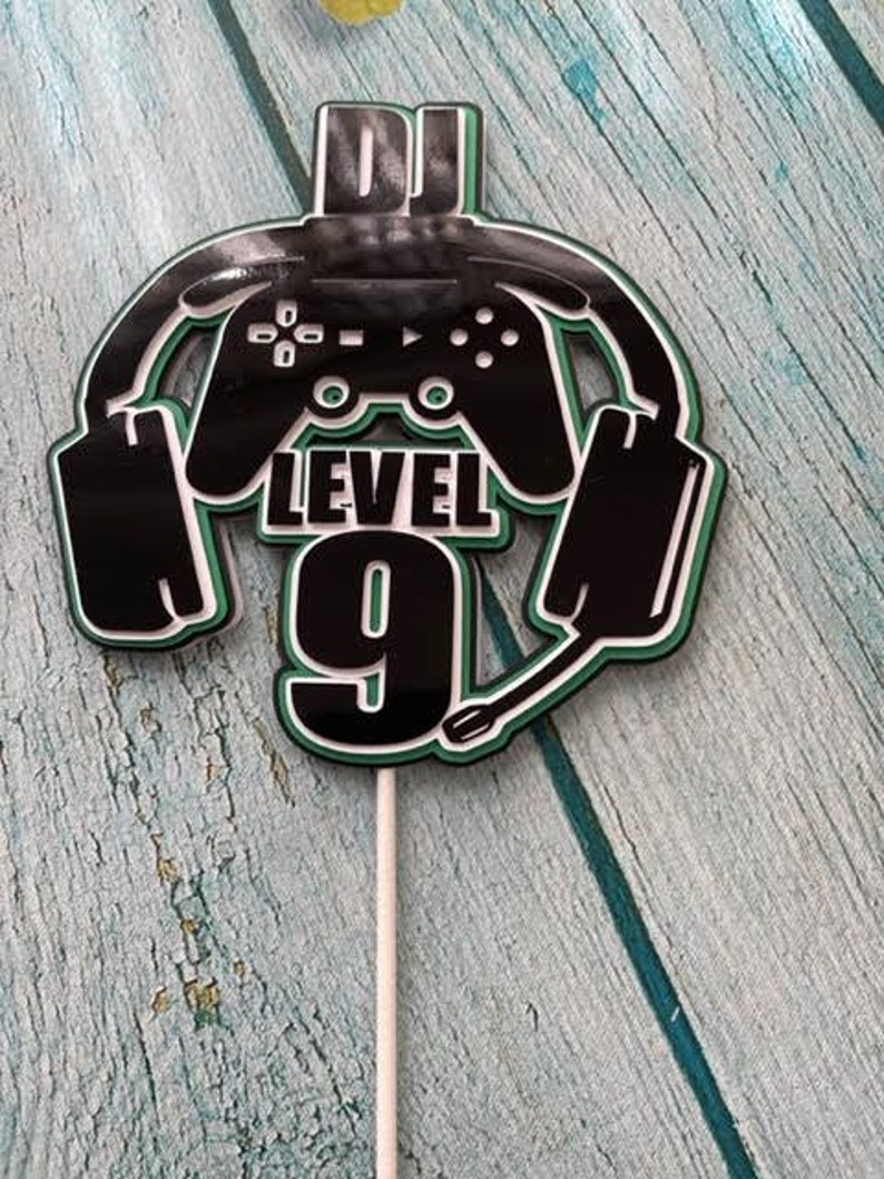 Gamer Cake Topper Video Game Cake Topper Gamer Birthday - Etsy