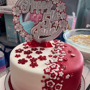 Cherry Blossom Cake Topper, Japanese Cake Topper, Japanese Tree Cake ...