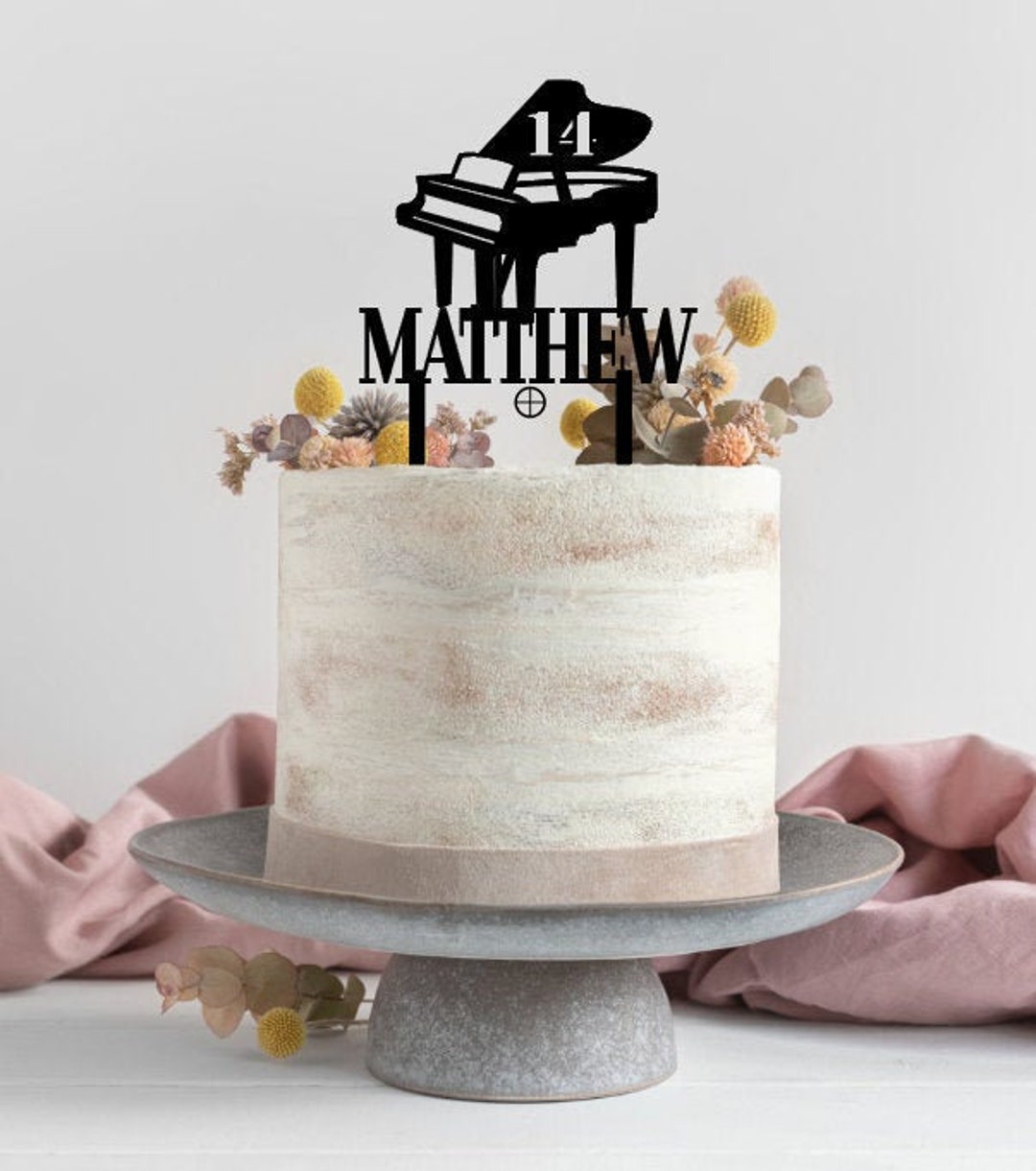 Personalized Piano Cake Topper, Pianist Cake Topper, Orchestra Cake ...