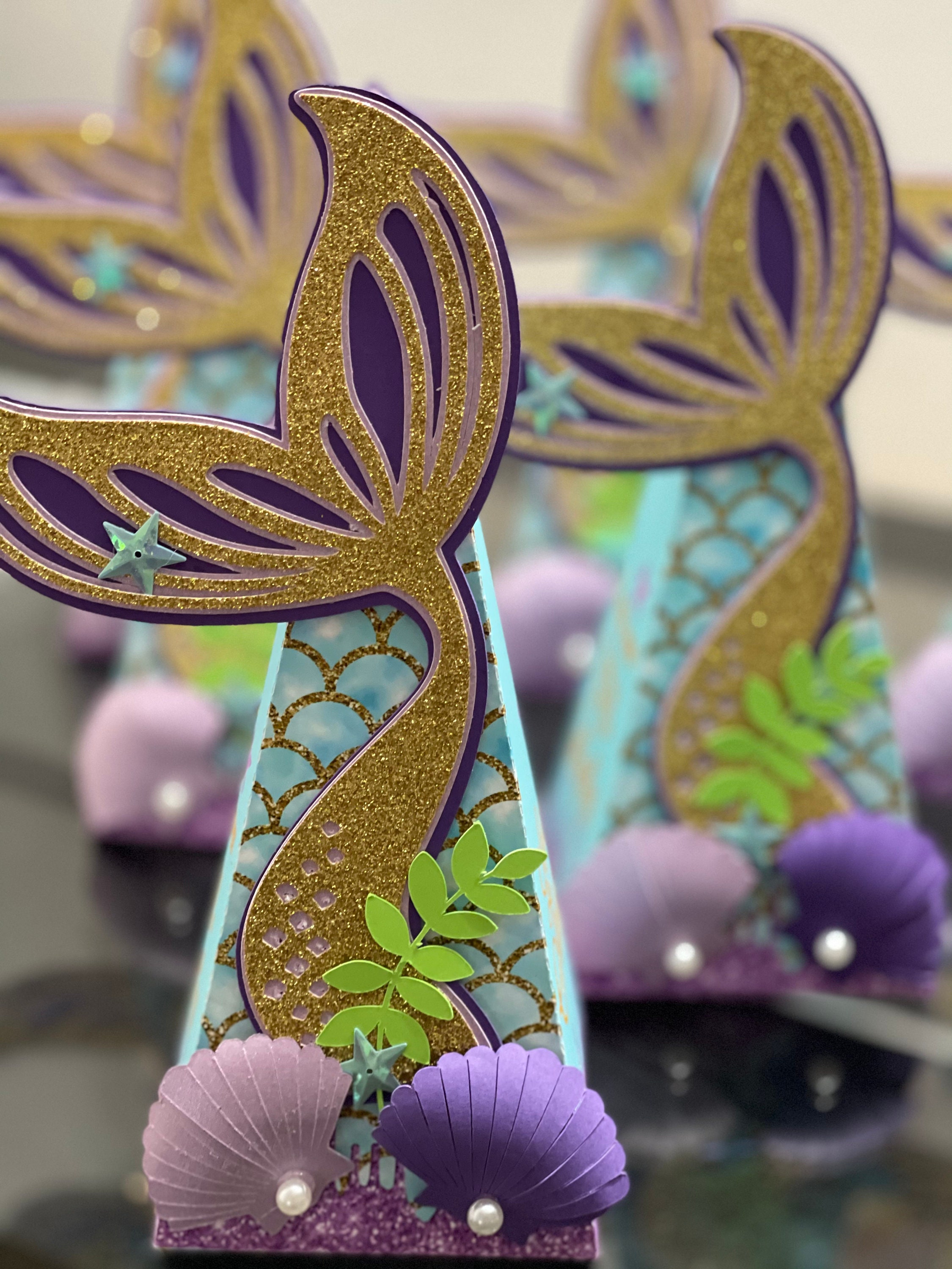 Mermaid Favor Box Mermaid Treat Box Mermaid Loop Box Under - Etsy