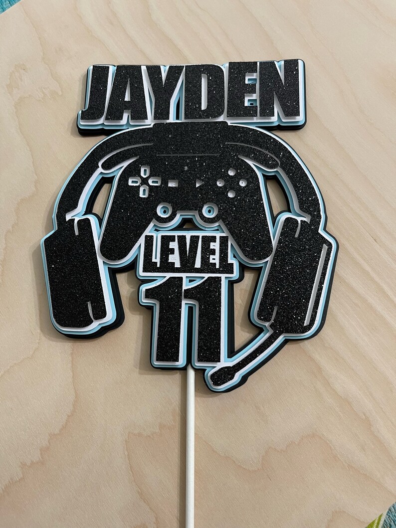 Gamer Cake Topper Video Game Cake Topper Gamer Birthday - Etsy