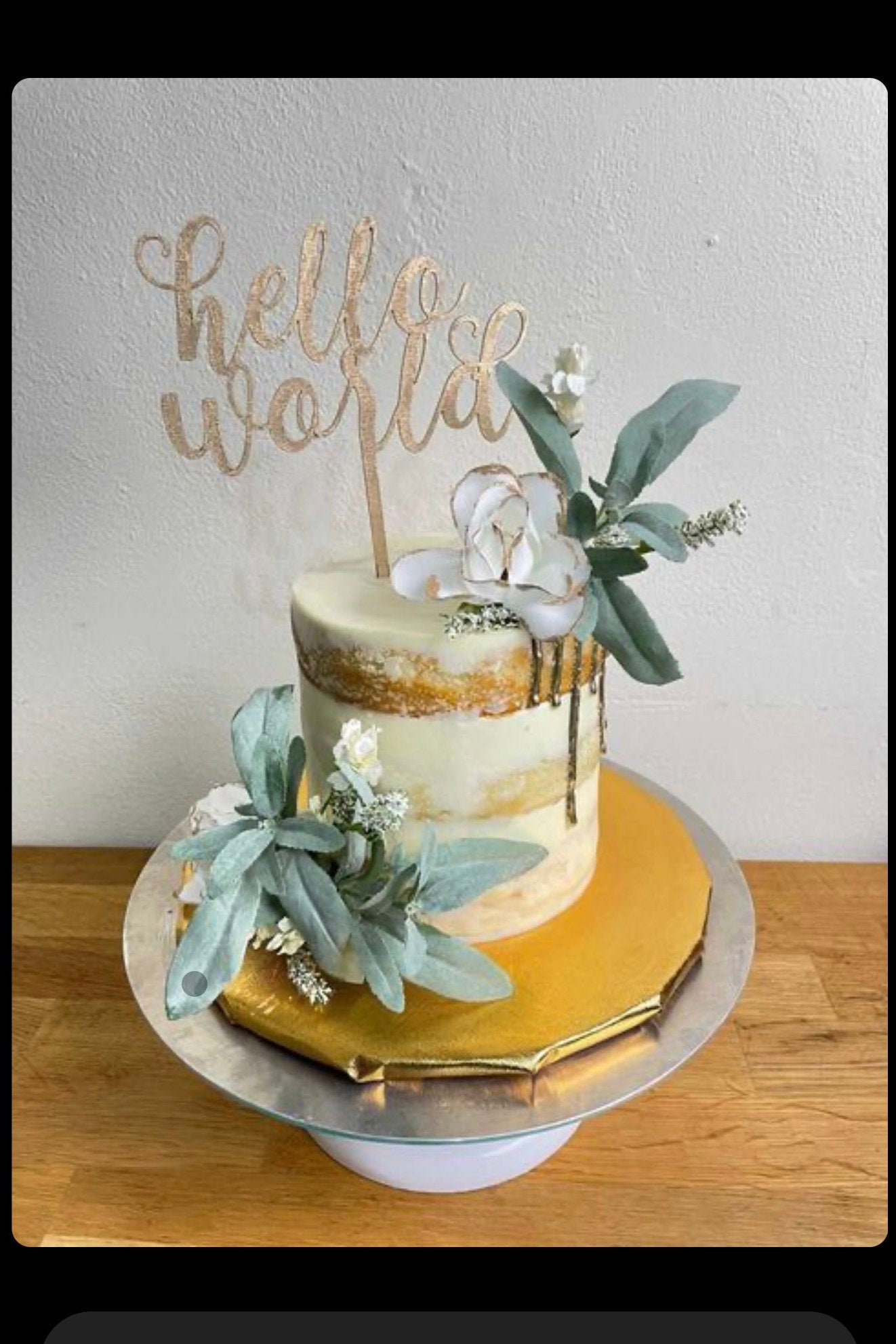 Hello World cake topper Baby shower cake topper gender | Etsy