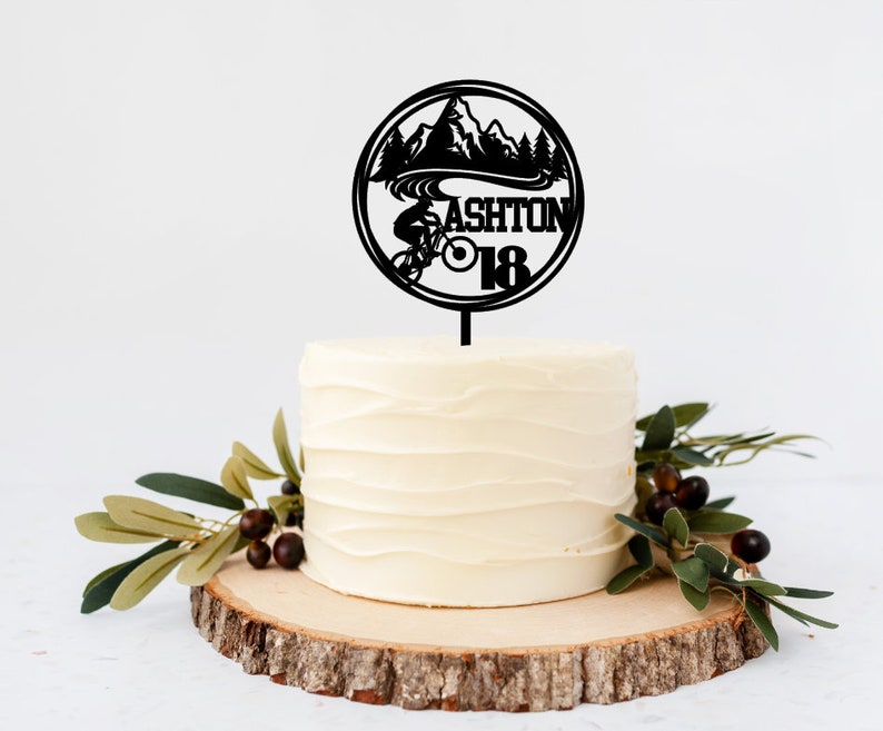 Mountain Bike Cake Topper Biker Cake Topper Personalized - Etsy