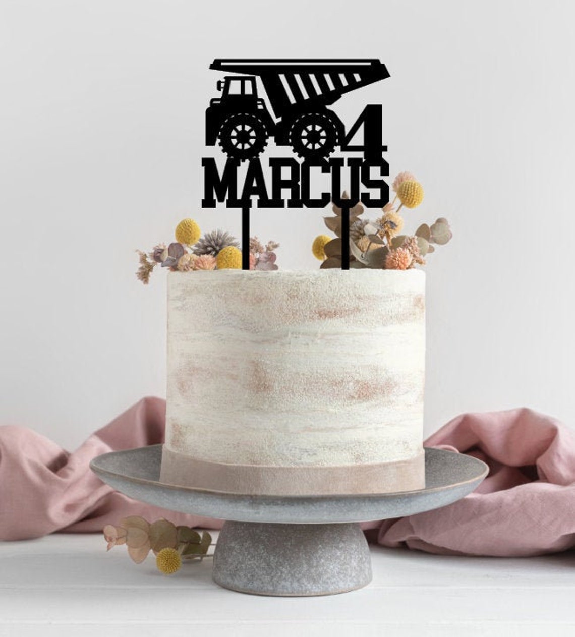 Excavator Birthday Cake Topper Bulldozer Cake Topper - Etsy