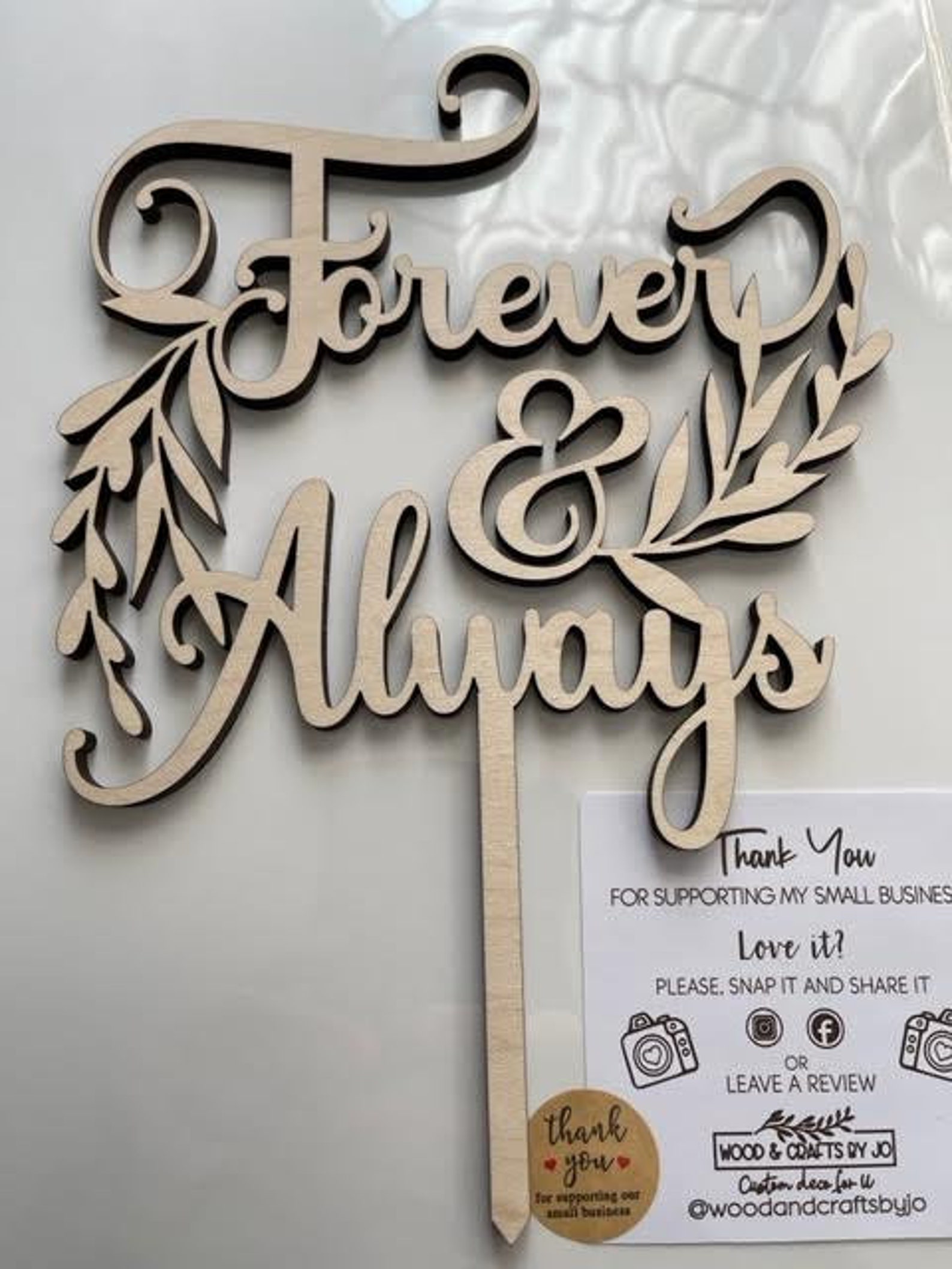 Forever & Always Cake Topper Engaged Cake Topper Wedding - Etsy