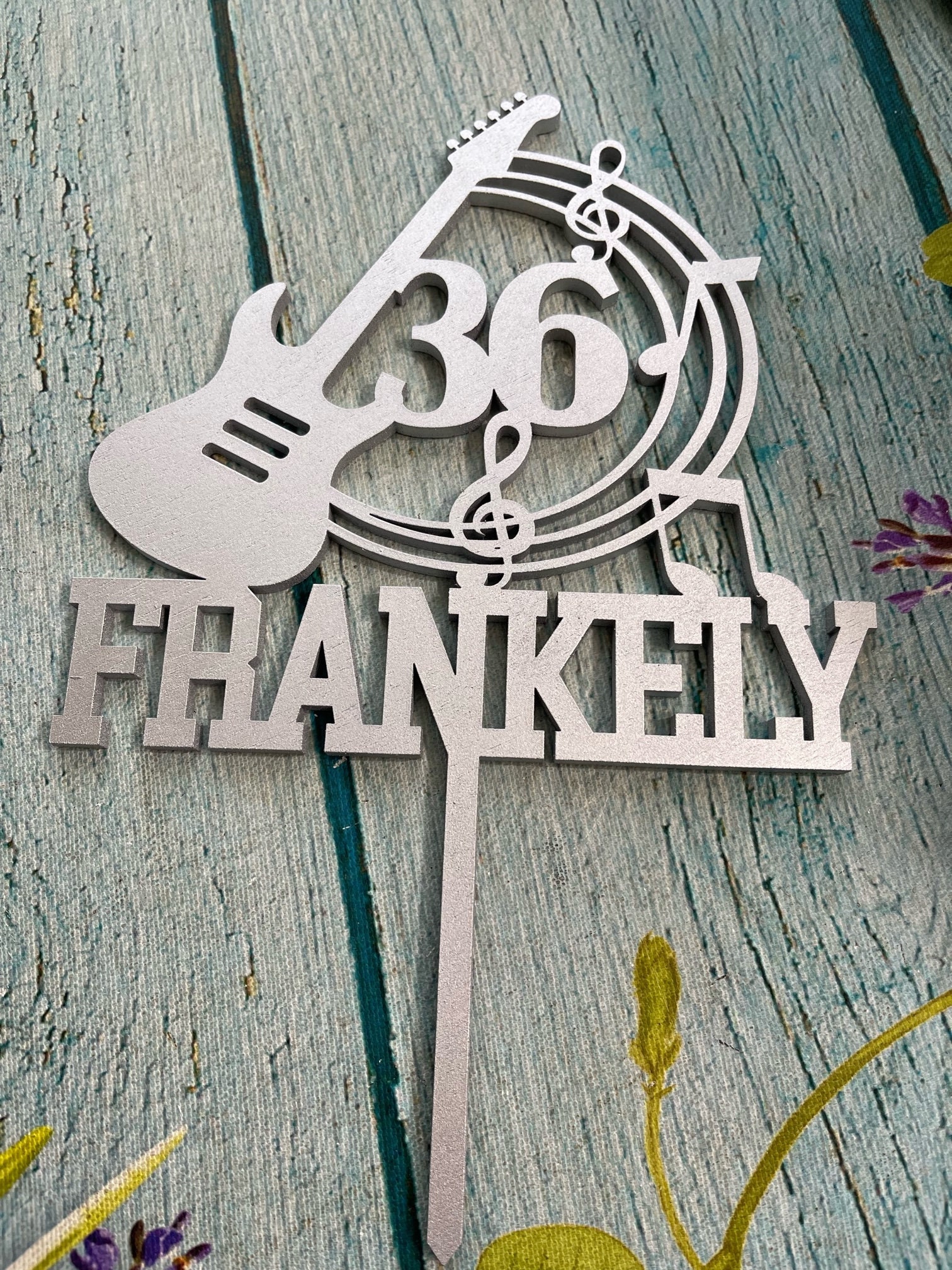 Personalized Guitar Cake Topper Rocks Cake Topper Rock - Etsy