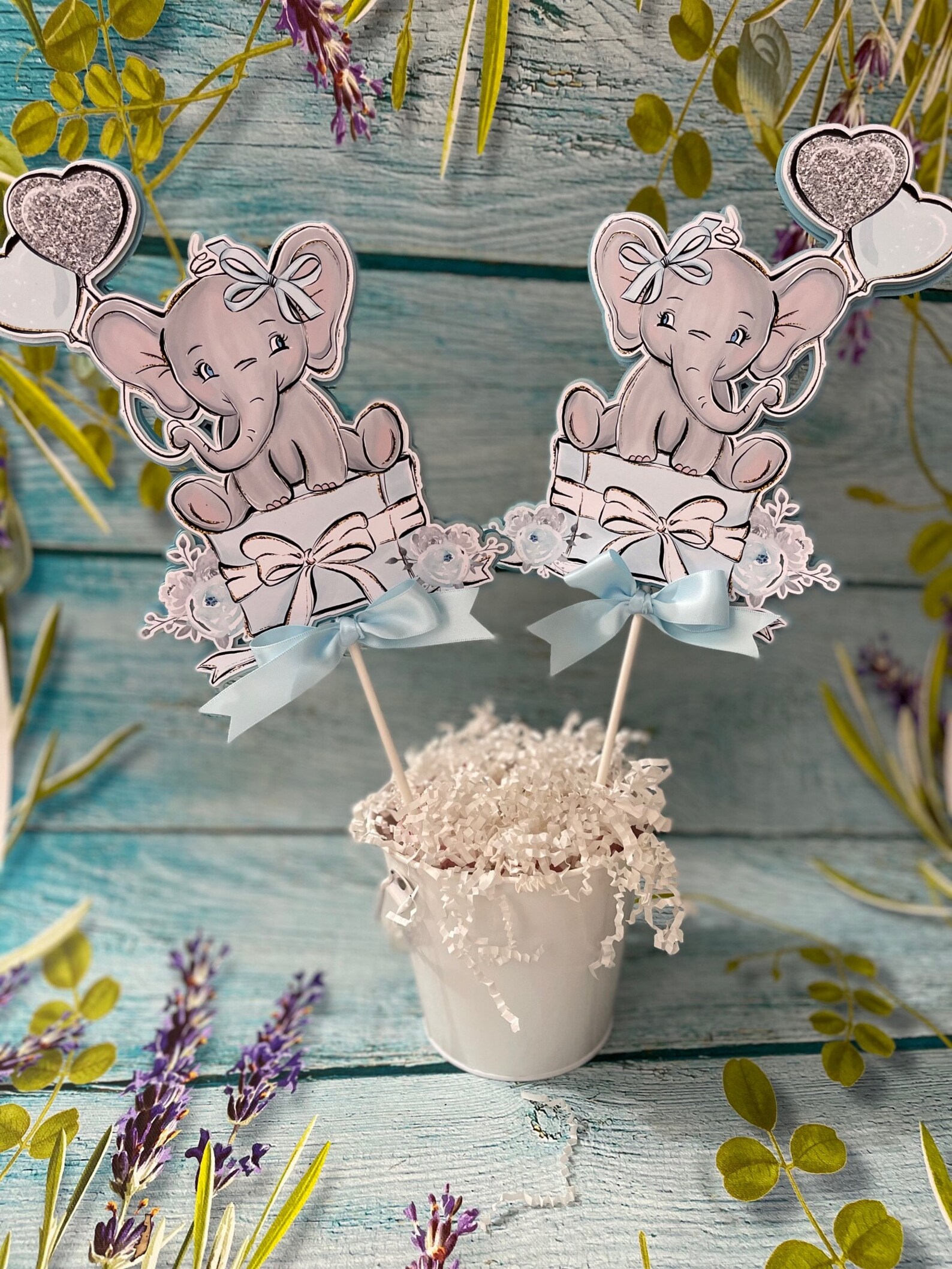 Elephant Centerpiece Baby Elephant Party Its a Girl - Etsy