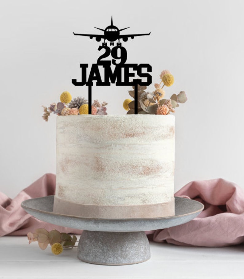 Airplane Cake Topper Aviation Pilot Cake Topper Flying | Etsy