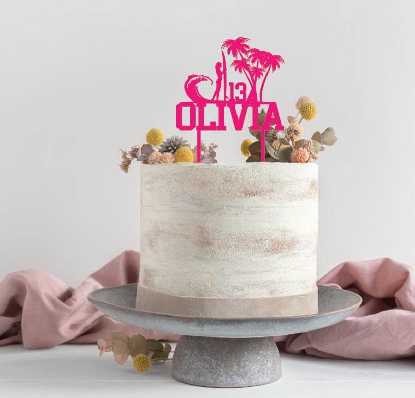 Surfer Cake Topper Surfing Party Surf Cake Topper Table - Etsy