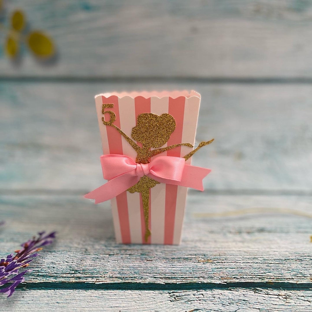 Ballerina Popcorn Box,ballerina Birthday, Ballet Party, Ballerina Party ...