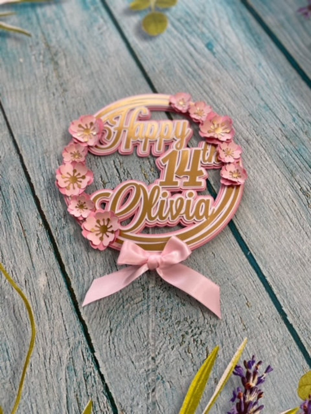 Cherry Blossom Cake Topper, Japanese Cake Topper, Japanese Tree Cake ...