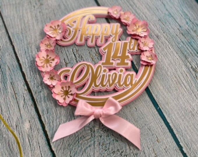 Cherry Blossom Cake Topper, Japanese Cake Topper, Japanese Tree Cake ...