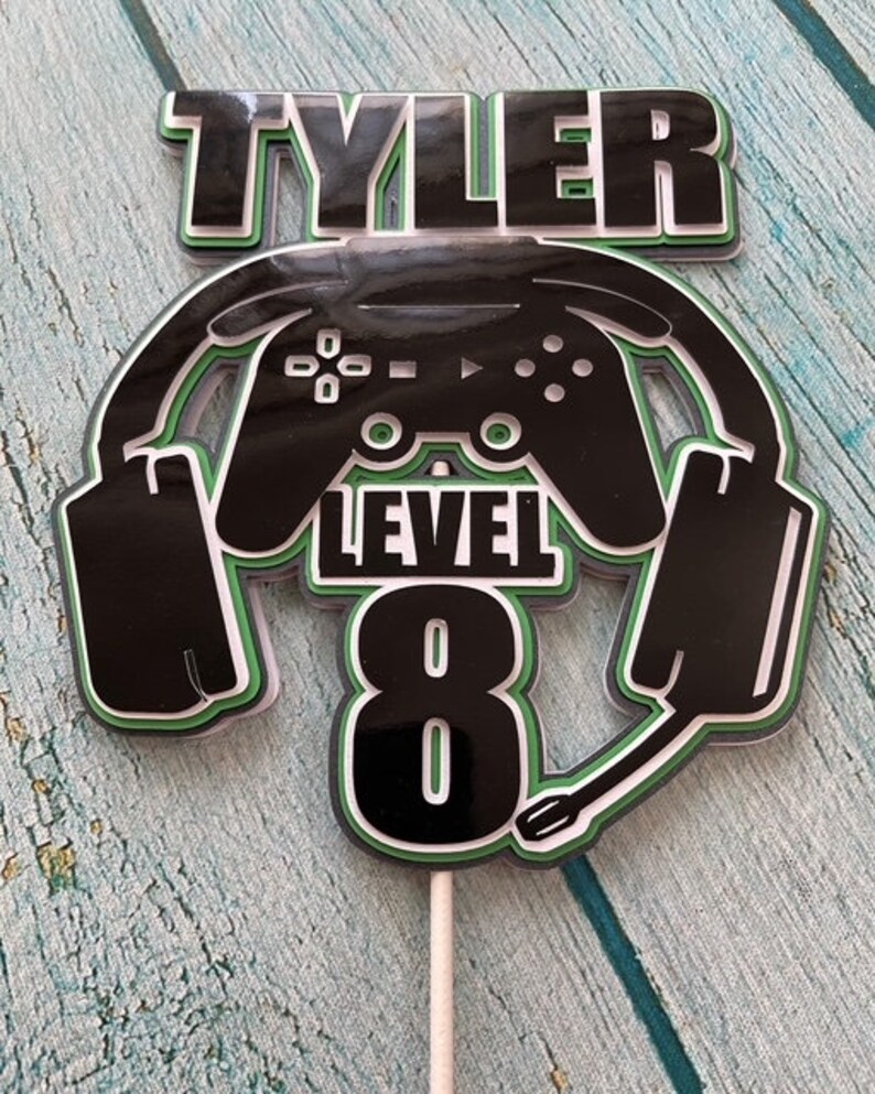 Gamer Cake Topper Video Game Cake Topper Gamer Birthday - Etsy