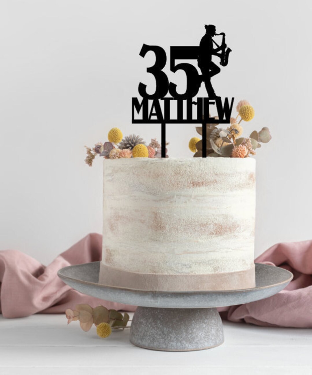 Saxophone Cake Topper, Musician Cake Topper, Music Band Party, Musical ...