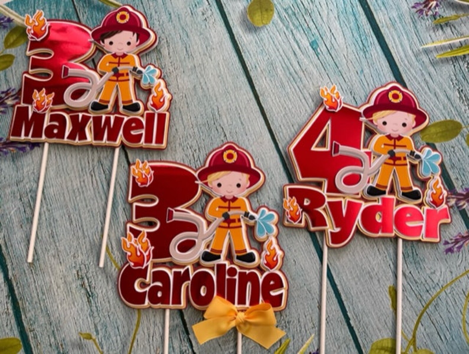 Fireman Cake Topper Firefighter Topper Fireman Party Decor - Etsy