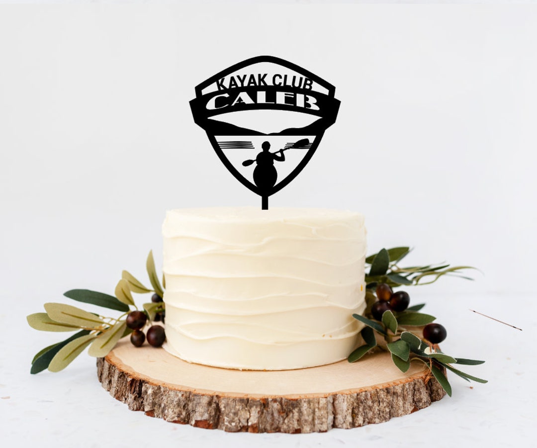 Kayak Cake Topper, Personalized Kayak Topper, Party Decor, Canoe Cake ...