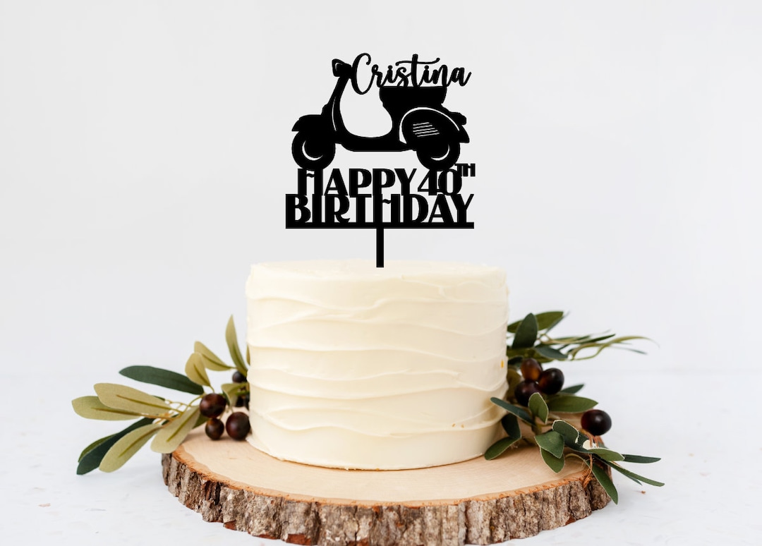 Lambretta Cake Topper, Vespa Scooter Topper, Vespa Cake Topper ...