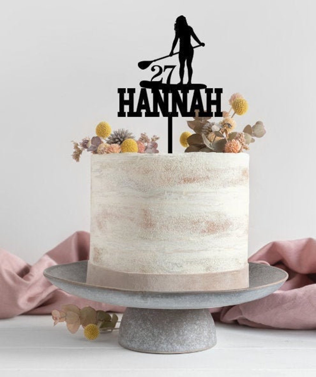 Paddle Boarding Cake Topper, Paddle Surf Cake Topper, Paddle Boarding ...