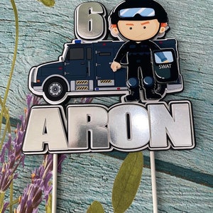 Police Cake Topper, Policeman Topper, Cops Party Decoration, Officer ...