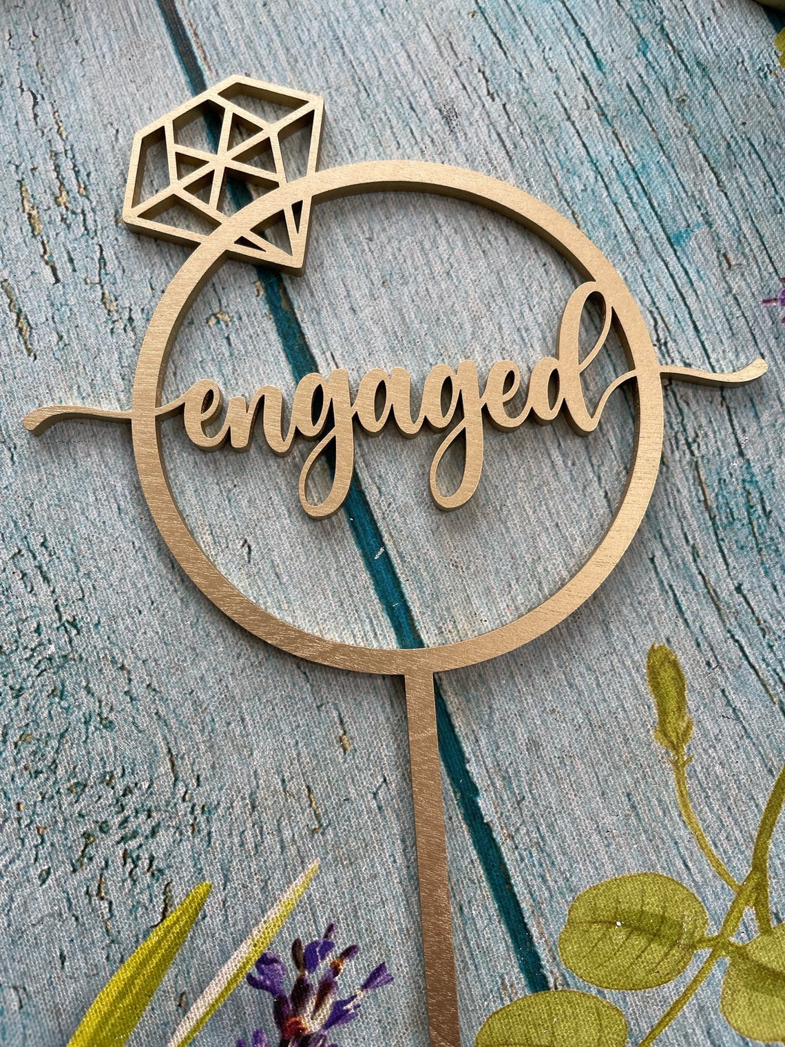 Engaged Cake Topper Were Engaged Cake Topperring Topper - Etsy