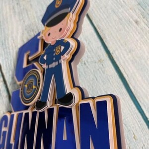 Police Cake Topper, Policeman Topper, Cops Party Decoration, Officer ...