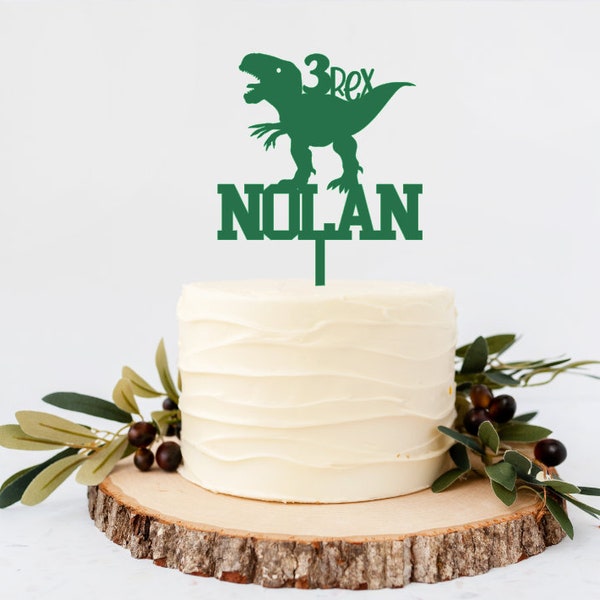 Dinosaur Cake Topper - Etsy