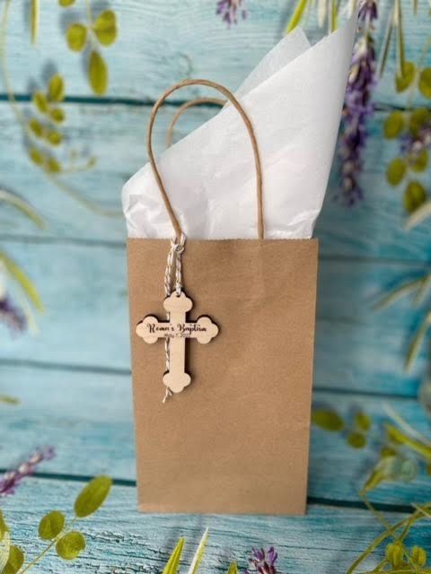 Wooden Cross Name Tag Baptism Name Tag Engraved Cross Name - Etsy