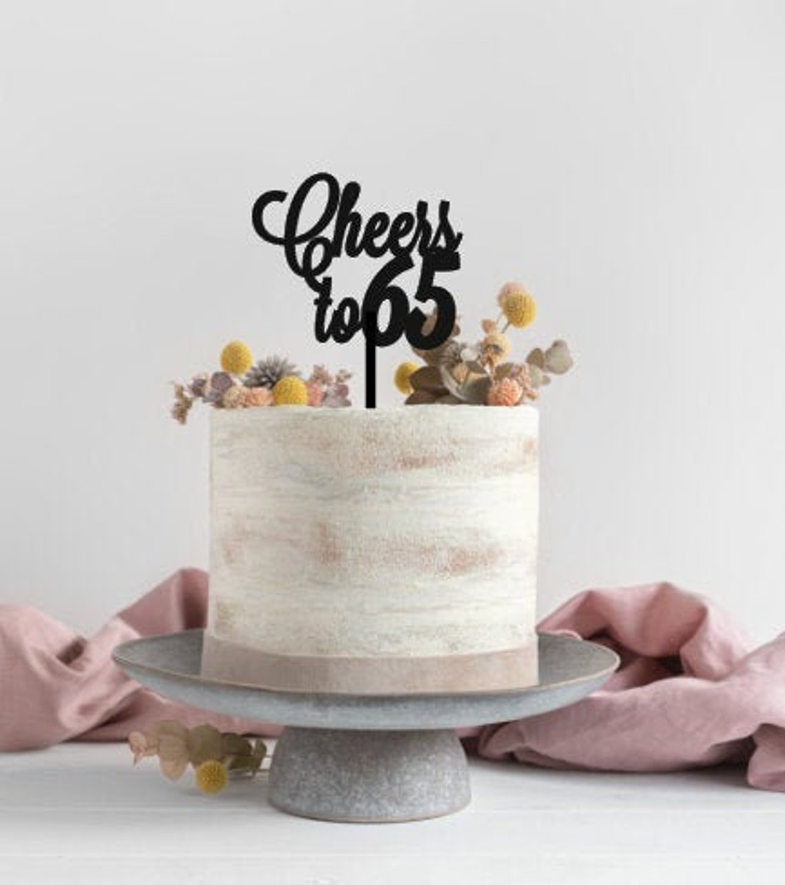Cheers Cake Topper Personalized Cake Topper Adult Cake - Etsy