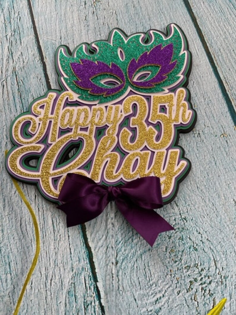 Masquerade Cake Topper Carnival Cake Topper Mask Party - Etsy