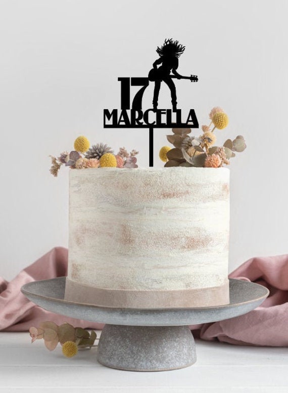 Rockstar Cake Topper Personalized Cake Topper Musician Cake | Etsy